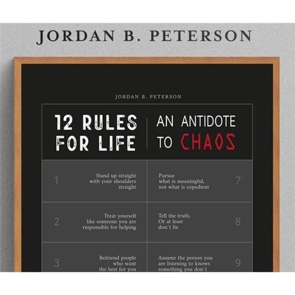 Art | Jordan Peterson Motivational 12 Rules For Life Poster Unframed ...